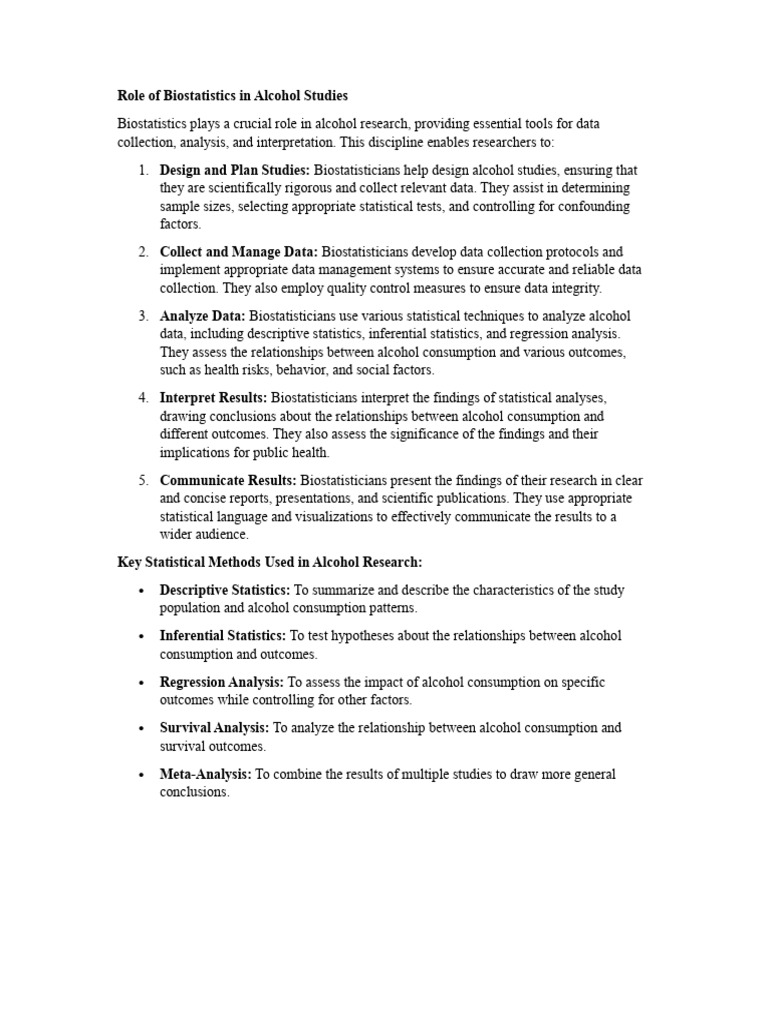 role of biostats part 1 | PDF