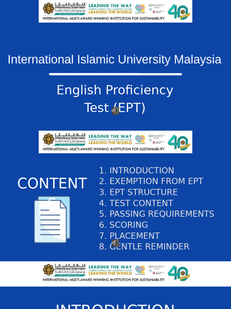 Ept Briefing For New Intake With Audio Sept 24 | PDF | Test Of English ...