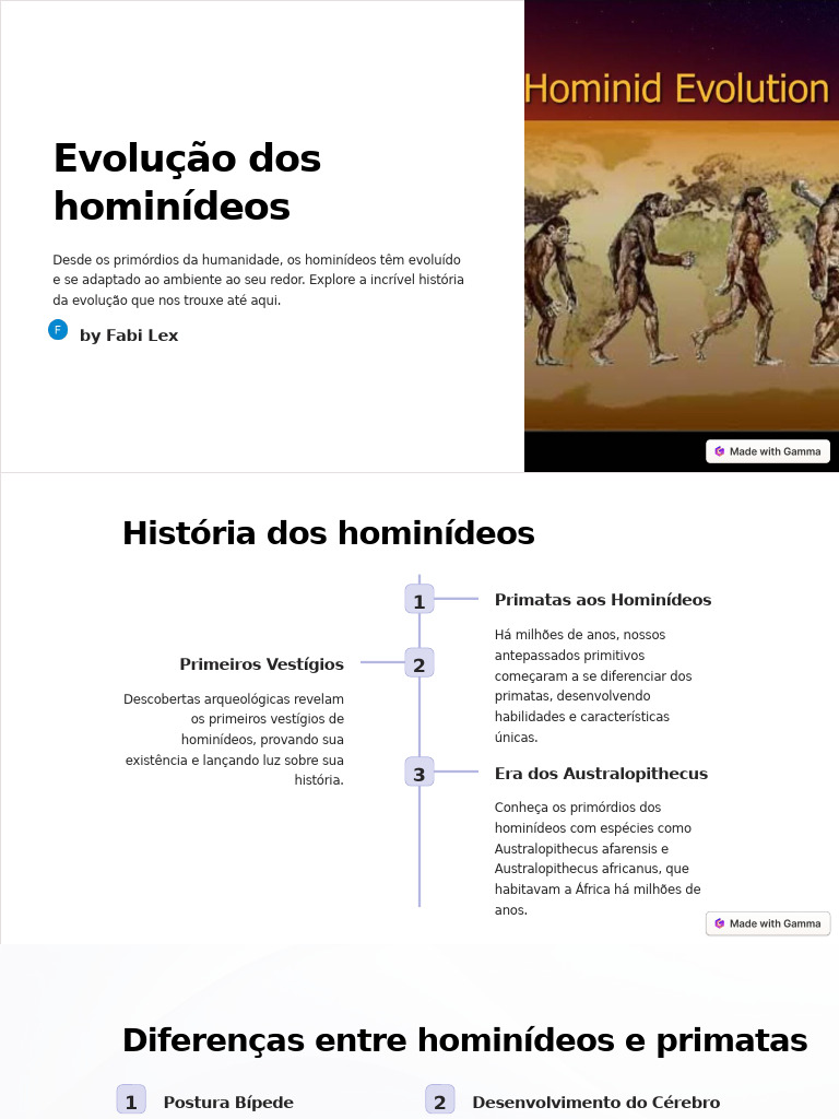 Evolucao Dos Hominideos | PDF | Homo | Hominidae