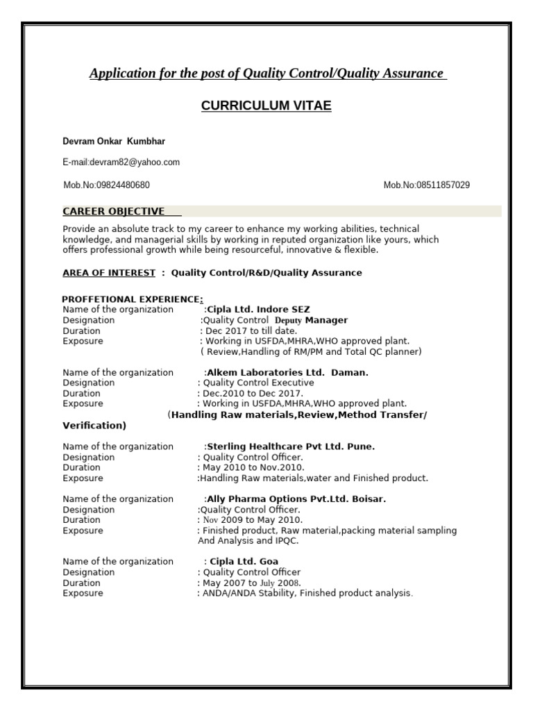 Dev-CV-2023 | PDF | Audit | Laboratories