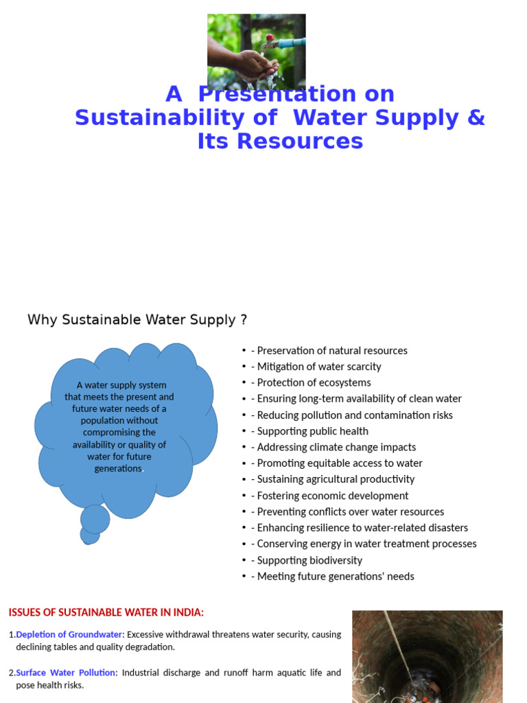 Sustainable Water Supply | PDF | Water | Sustainability