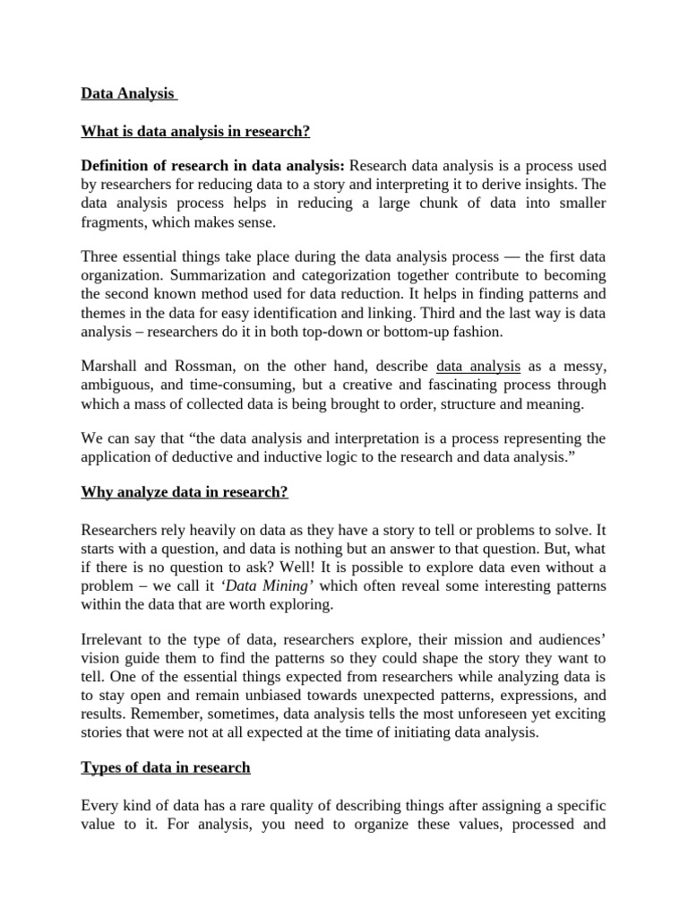 Data Analysis | PDF | Data | Survey Methodology