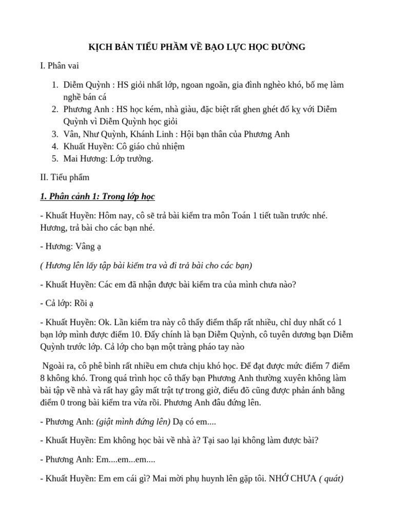 Kịch bản THSP | PDF