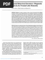 bvFTD Diagnostic Criteria Overview | PDF | Human Diseases And Disorders ...