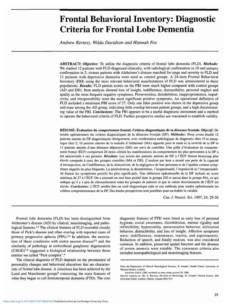 frontal-behavioral-inventory-diagnostic-criteria-for-frontal-lobe ...