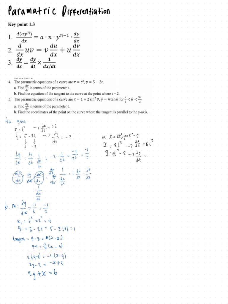 Parametric Differentiation | PDF