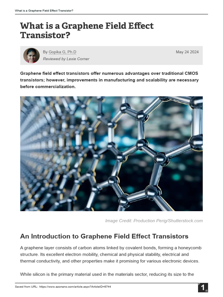 What Is A Graphene Field Effect Transistor Pdf Graphene Field Effect Transistor