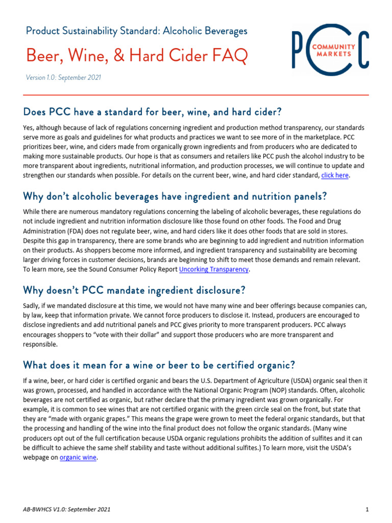 PCC-Markets-Sustainability-Standard-FAQ_Alcohol-Beer-Wine-Cider_Fv1 ...