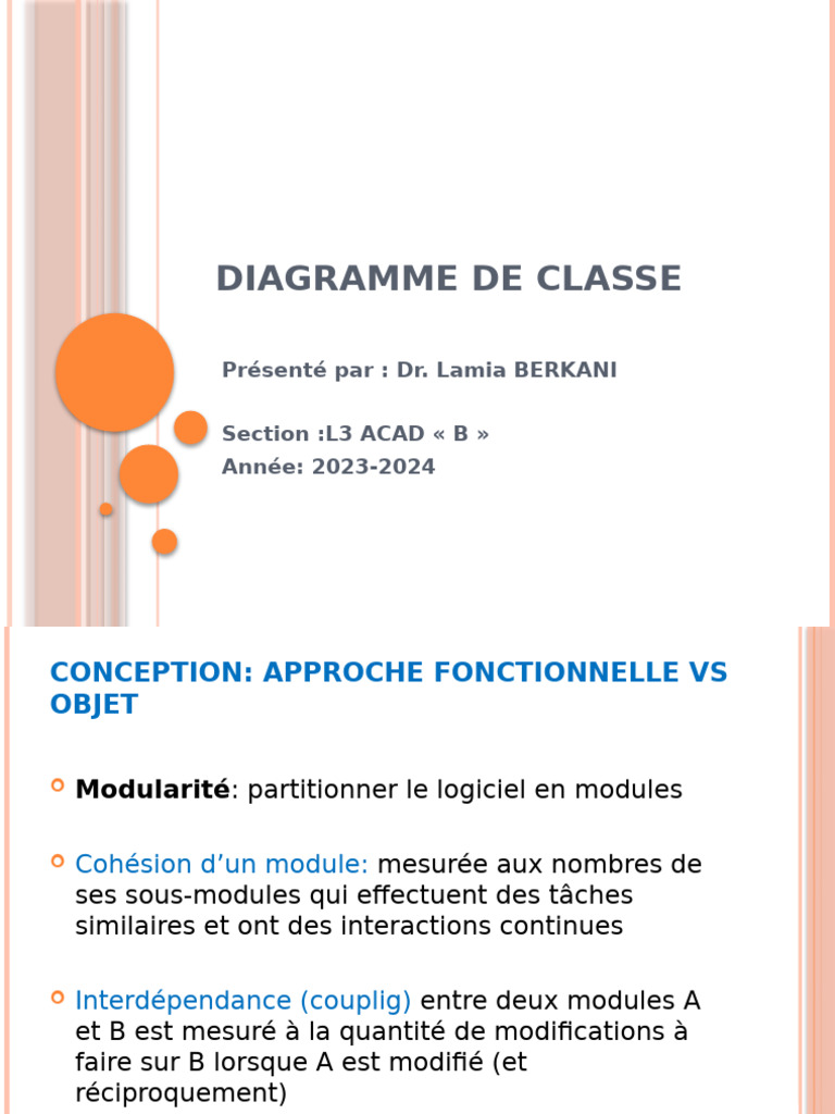 Diagramme de Classe et Conception Logicielle | PDF | Interface (Informatique) | Classe ...