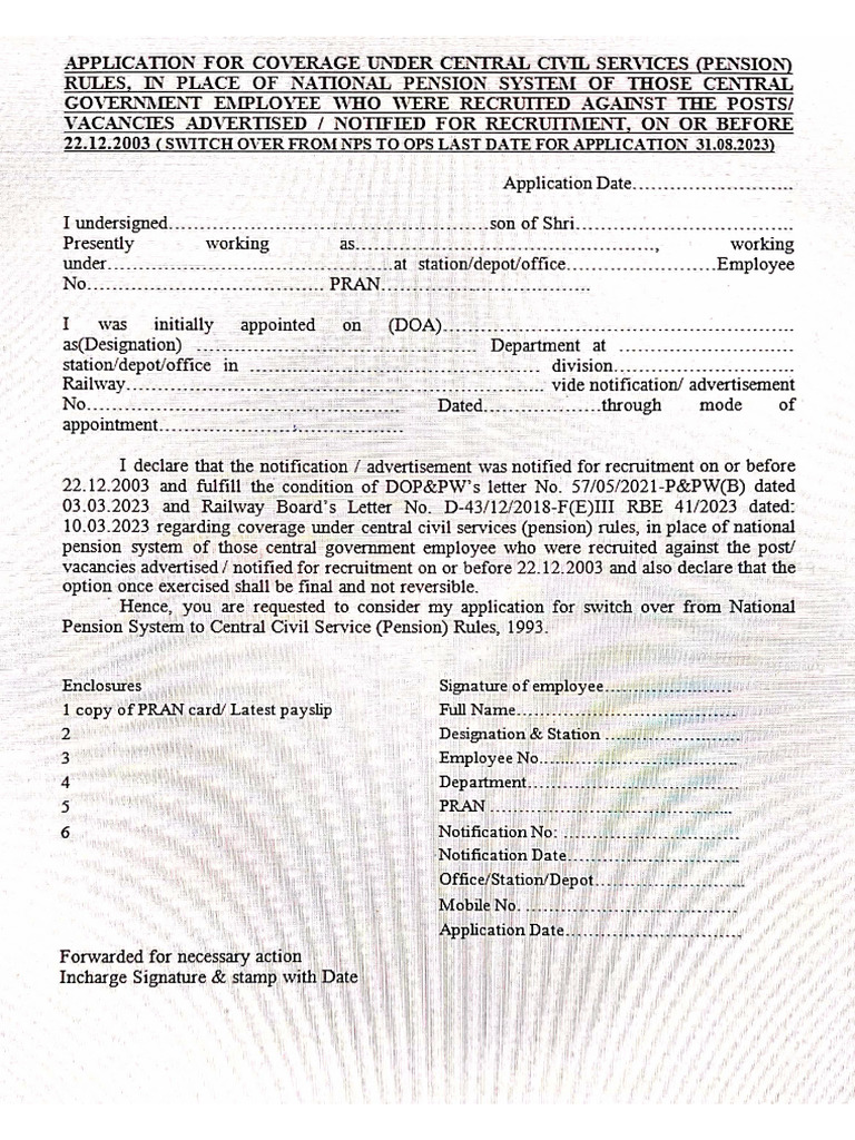 Application NPS OPS | PDF