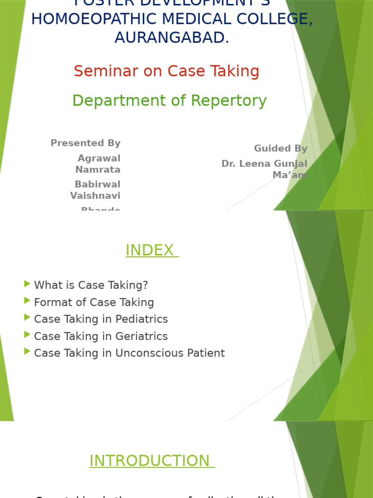 Case Taking Repertory Seminar | PDF | Coma | Pain