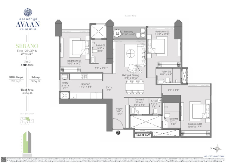 Serano Ion 3 BHK Marine View Layout | PDF