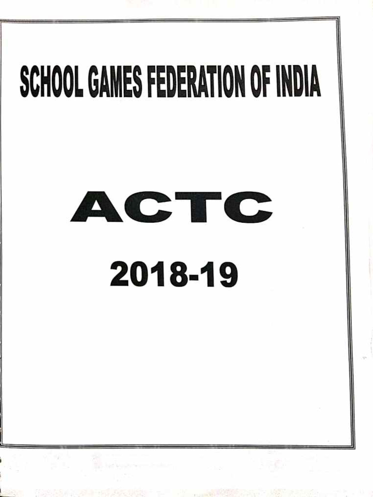 Actc 2018-19 | PDF