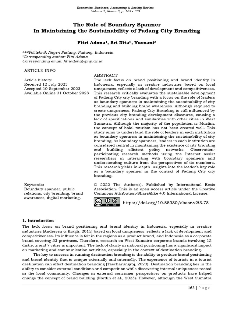 The Role of Boundary Spanner in Maintaining The Su | PDF | Brand | Qualitative Research