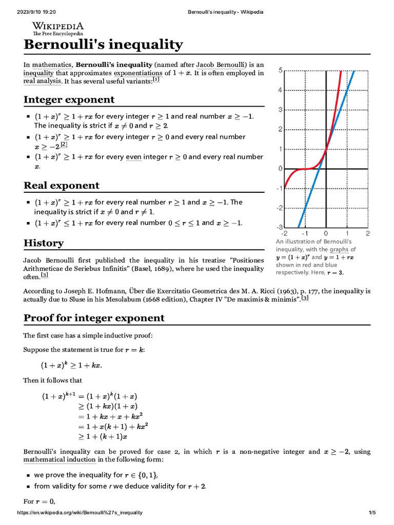 Bernoulli - S Inequality | PDF