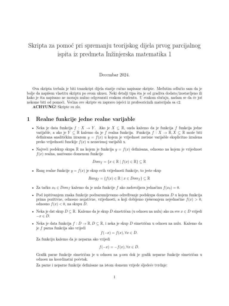 IM1 Prva Parc Teorija 2024-FINAL | PDF