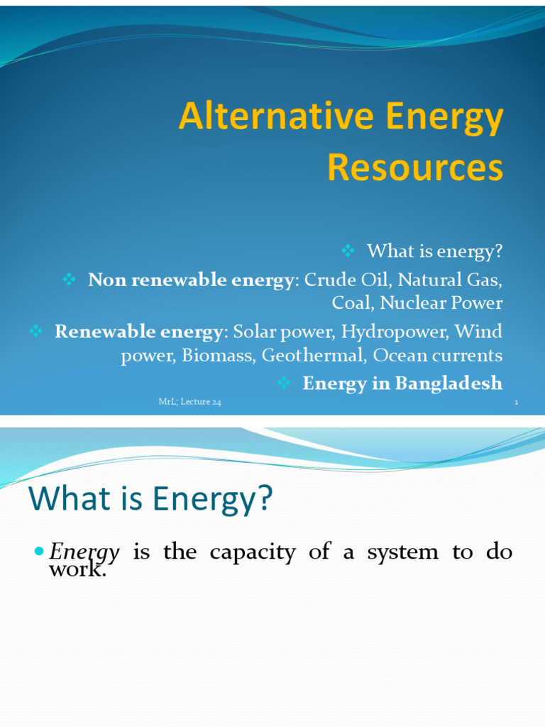 Energy Types and Concerns Overview | PDF | Renewable Energy ...