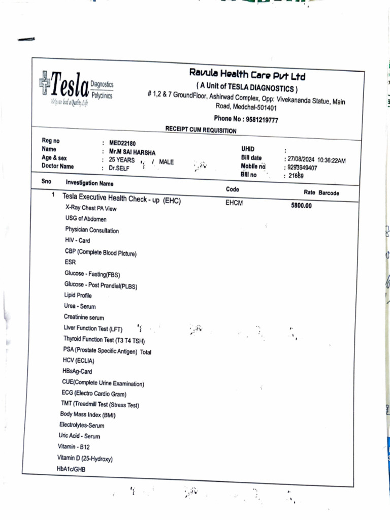 Preventive Health Check Up 2024-2025 | PDF