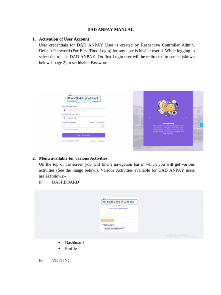 DAD ANPAY MANUAL (2) | PDF | Login | Computing