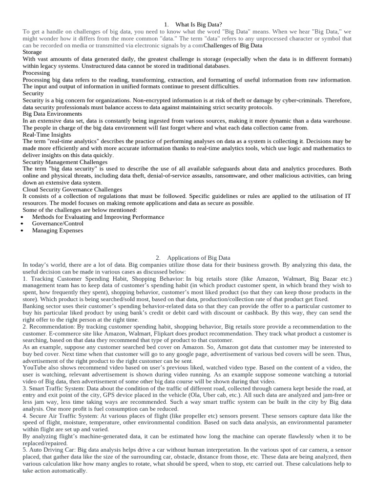 What Is Big Data | PDF | Apache Hadoop | Computing