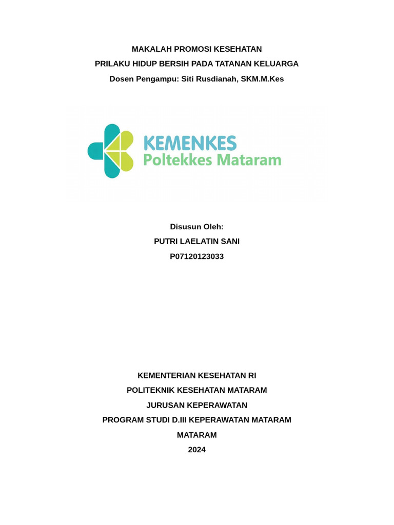 Makalah Promkes Putri | PDF