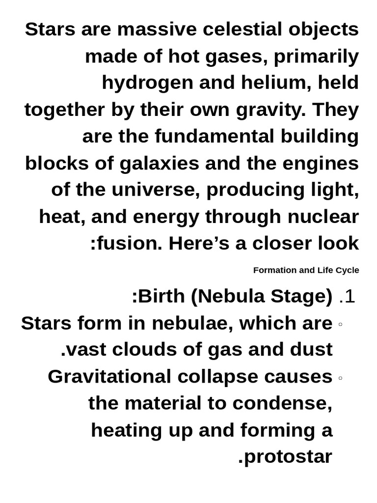 stars | PDF | Stars | Supernova