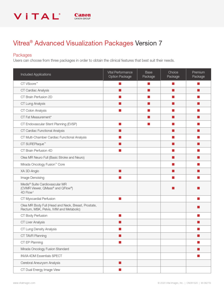 Vitrea Advanced Visualization Packages | PDF | Ct Scan | Positron ...