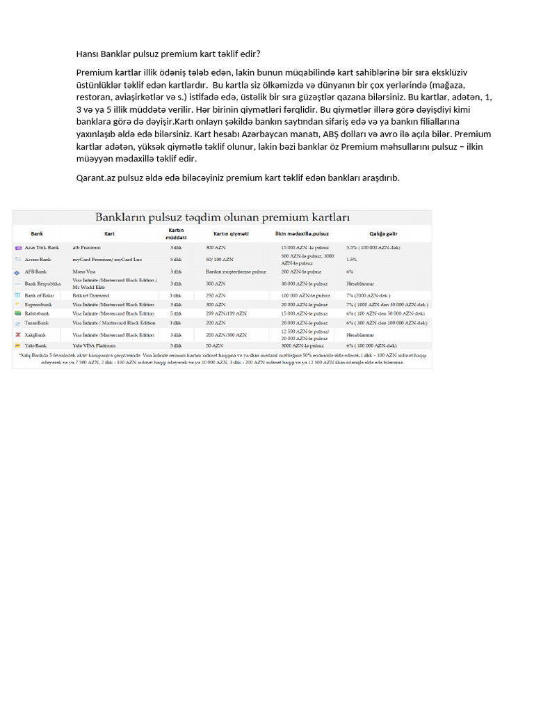 Prmeium kartlar | PDF