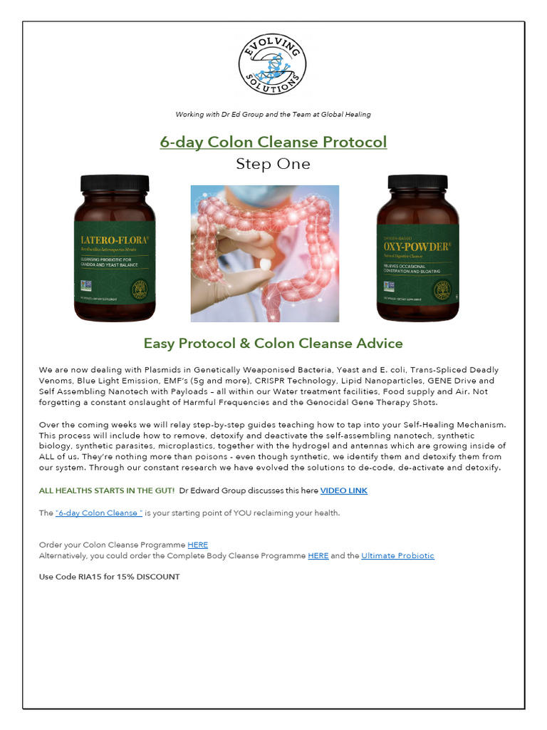The 6-day Colon Cleanse Protocol | PDF | Probiotic | Gastrointestinal Tract