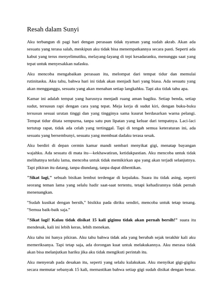 Resah Dalam Sunyi | PDF
