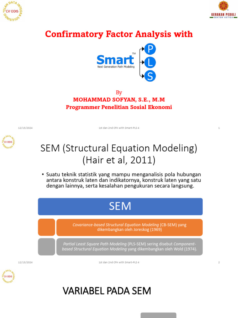 1st & 2nd CFA With Smart-PLS | PDF