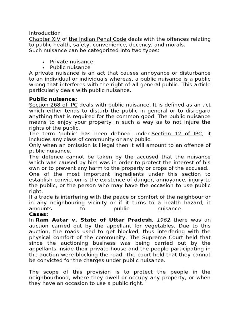 Q 11 Offences Under Public Health | PDF | Obscenity | Nuisance