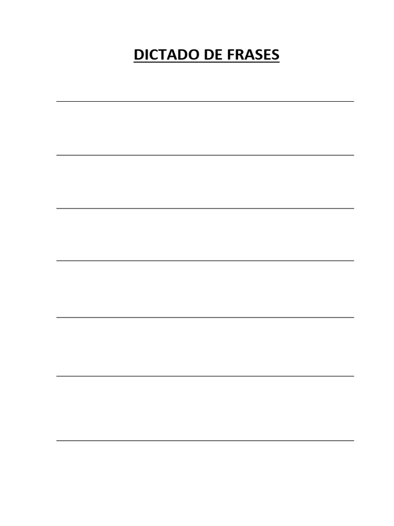 Dictado de Frases Efectivo | PDF