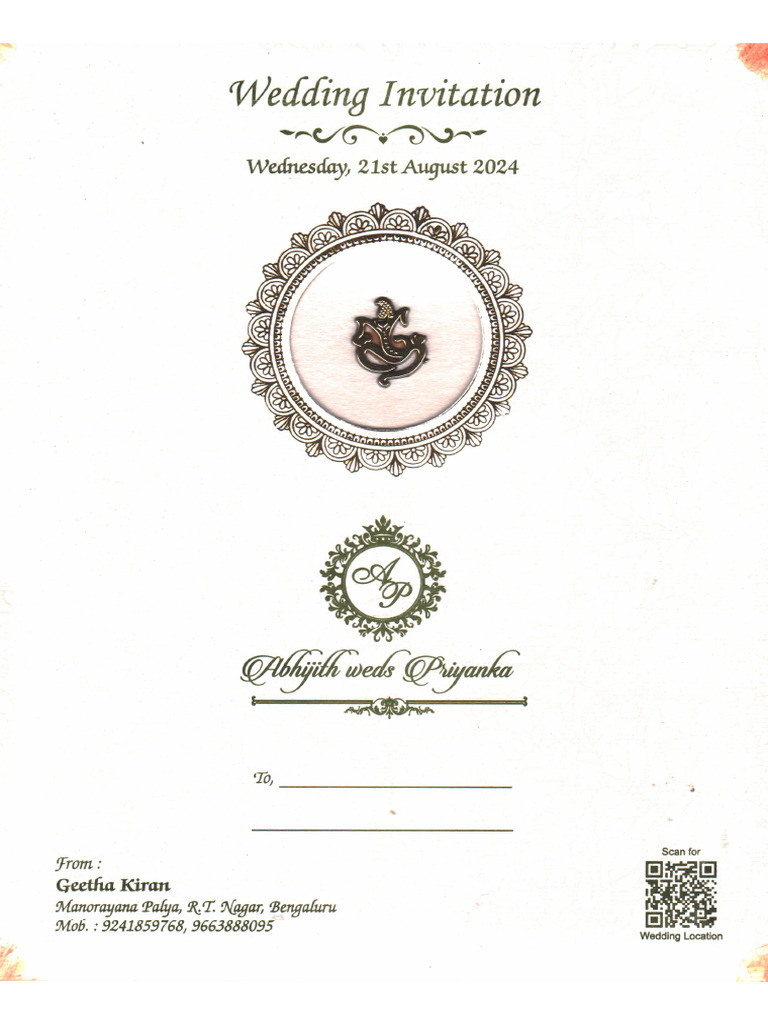 Wedding Invitation | PDF