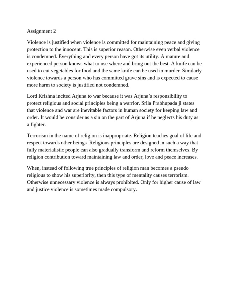 Justifying Violence for Peace and Justice | PDF