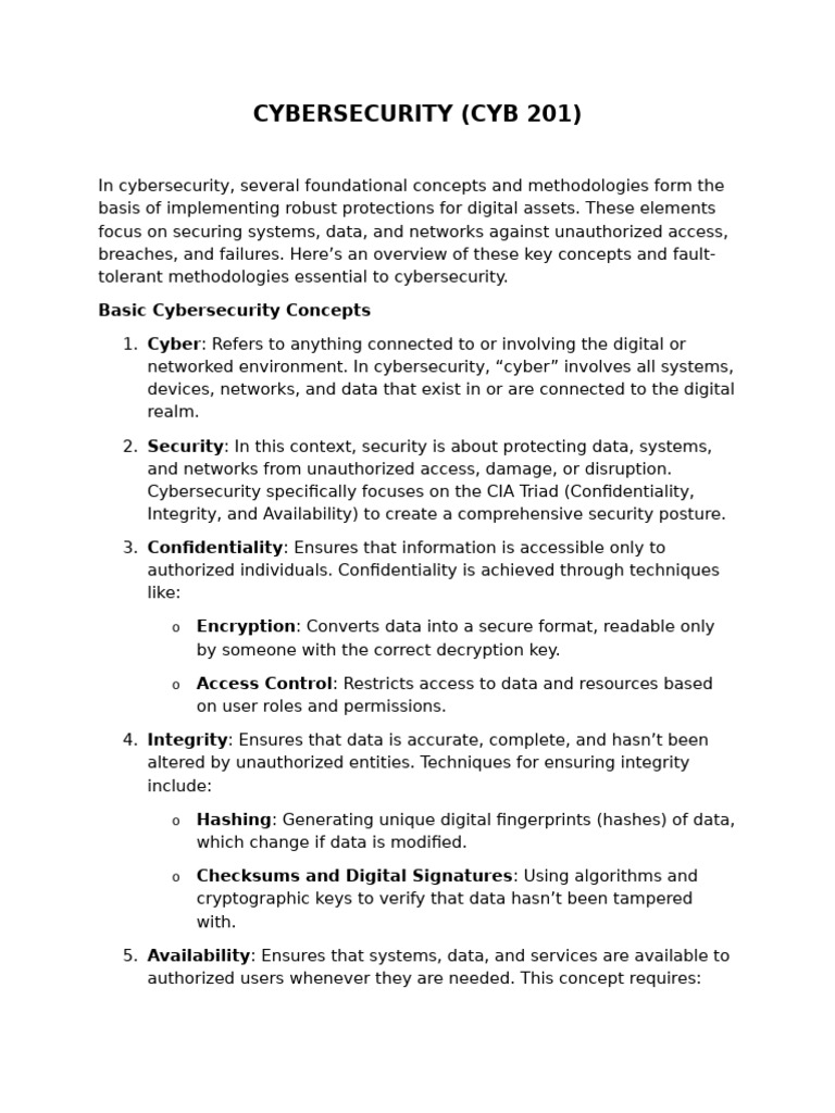Cyb - 201 Final | PDF | Security | Computer Security