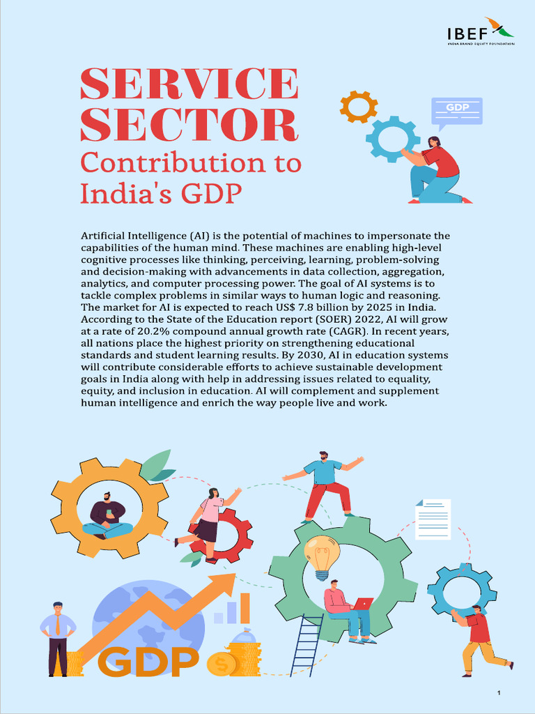 Service Sector Contribution To India GDP | PDF
