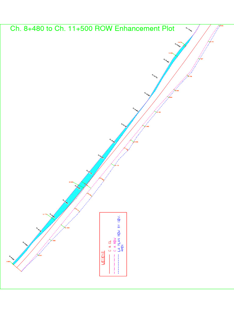 Ch. 8+480 To Ch. 11+500 ROW Enhancement Plot | PDF