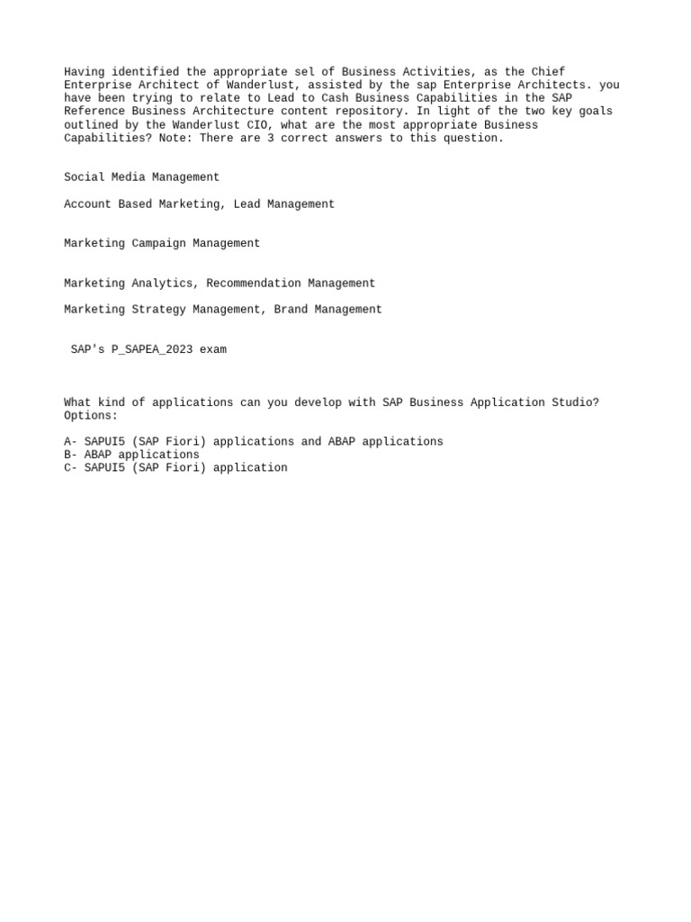 SAPEA Question 1 | PDF