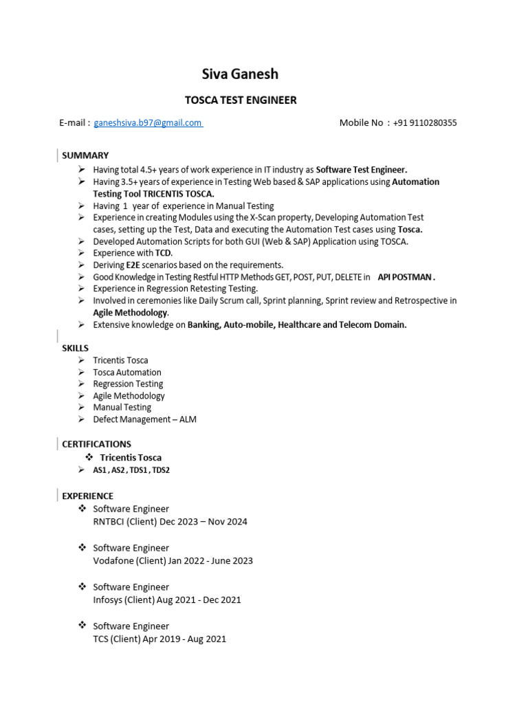 Siva Ganesh | PDF | Software Engineering | Computing