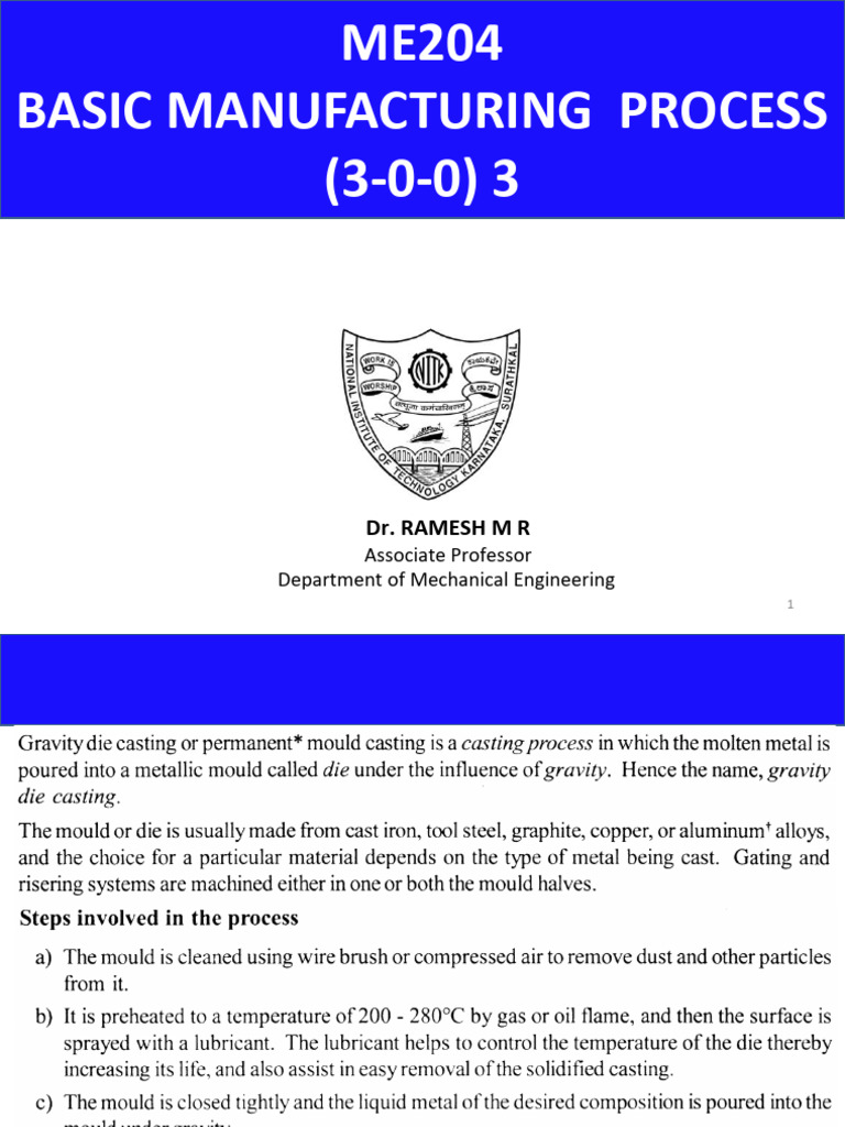 Basic Manufacturing Casting 2 | PDF | Mechanical Engineering | Physical Sciences