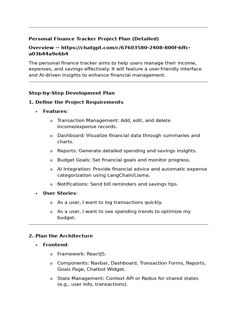 Personal Finance Tracker | PDF | Databases | Postgre Sql
