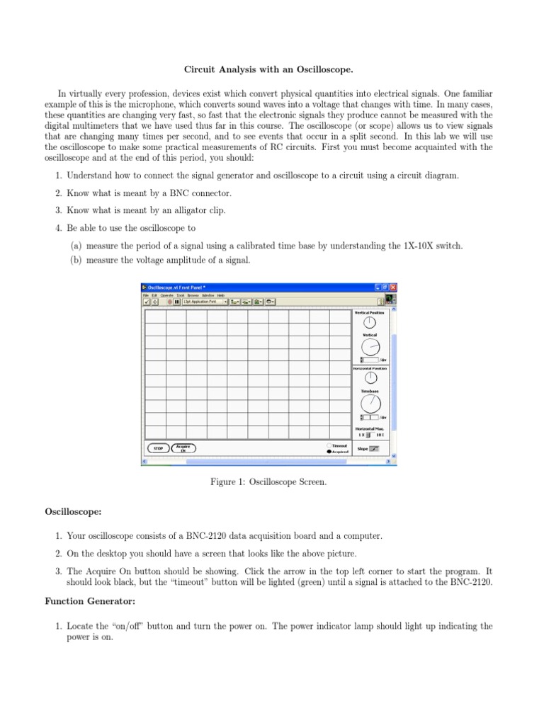 Circuit Analysis With An Oscilloscope | Download Free PDF | Electrical ...