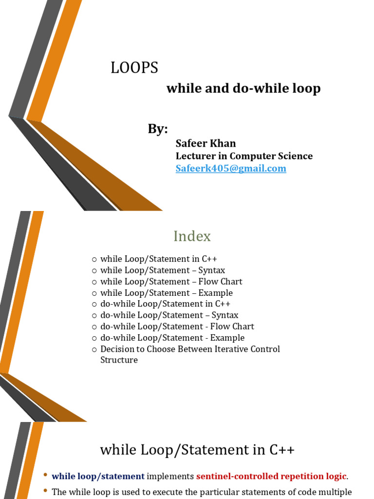 6 While and Do While Loop Lecture 6 | PDF | Control Flow | Computing