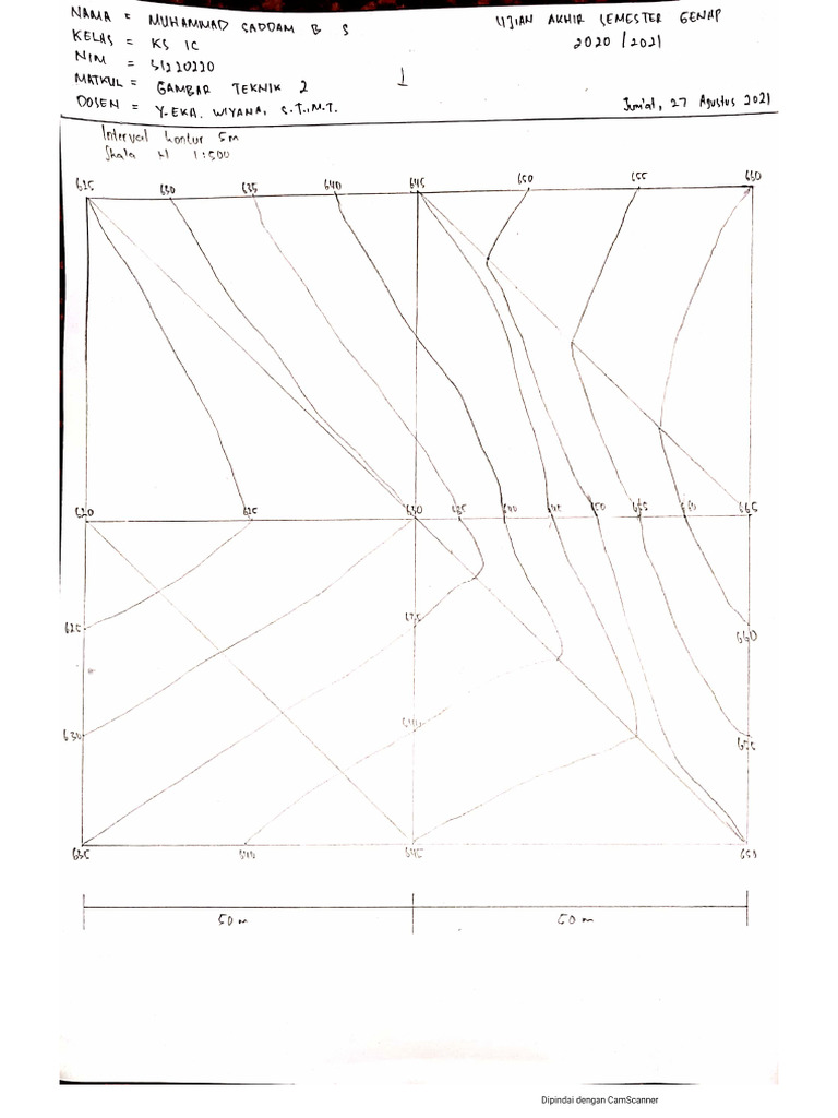 Muhammad Saddam BS - KS 1C - Gambar Teknik 2 - Eka Wiyana | PDF