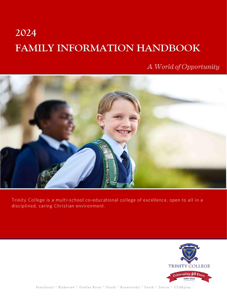 Trinity College 2024 Family Handbook | PDF | Vocational Education ...
