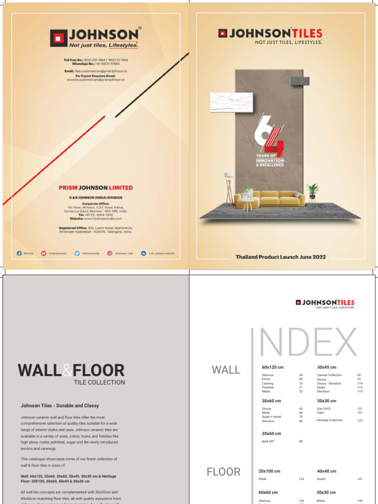 Johnson Tiles - Product Launch June 2022 | PDF | Building Materials ...