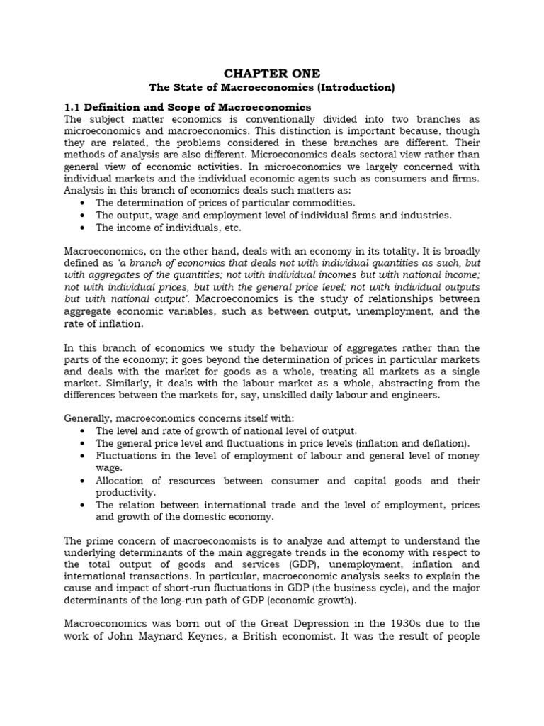 Understanding Macroeconomics Basics | PDF | Macroeconomics | Economics