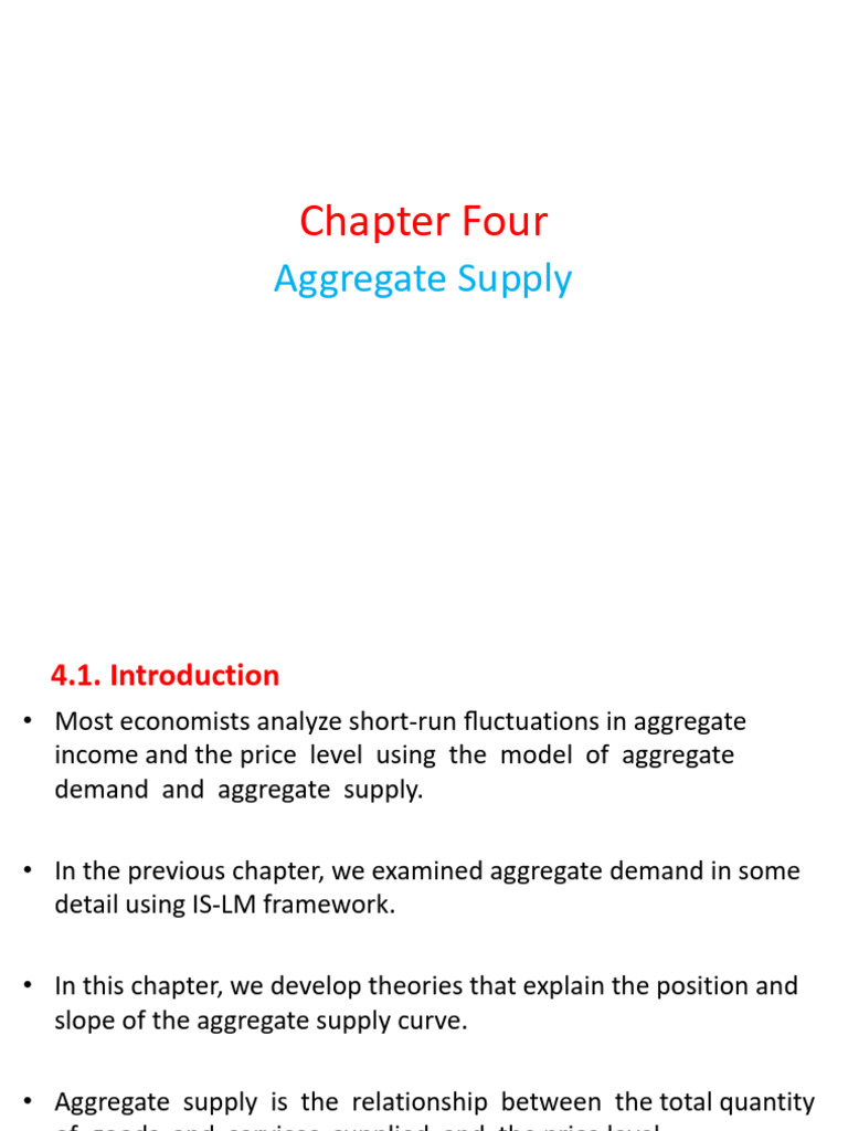 Macro - Chapter 4, Aggregated Supply | PDF | Labour Economics | Supply (Economics)