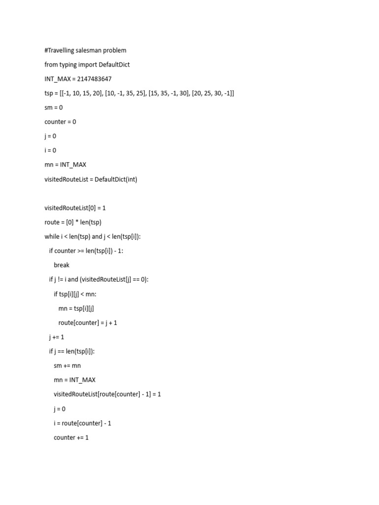 Travelling salesman problem | PDF Travelling salesman problem | PDF